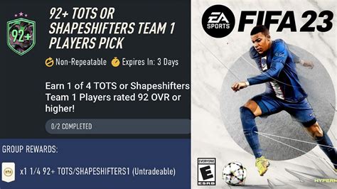 Why Was The Fifa 23 92 Tots Or Shapeshifter Team 1 Players Pick Sbc