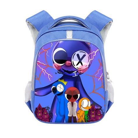 Rainbow Friends Backpack School Bag Blue Baganime