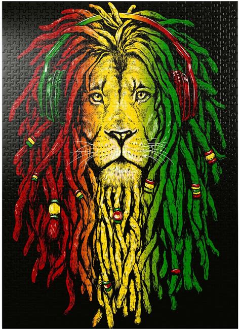 Mypuzzle Rasta Lion Premium 1000 Piece Jigsaw Puzzle