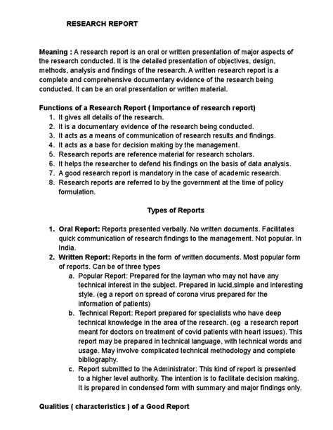Research Report 1 Kannur University Bcom Lecture Notes Shorts And