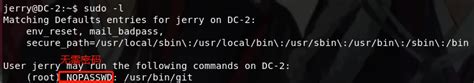 靶机dc 2练习：通过rbash绕过获取shell，使用git命令提权rbash Ip Addr Csdn博客