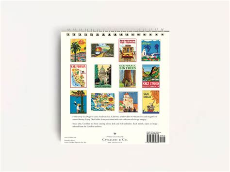 Jenni Bick Custom Journals Cavallini 2026 Desk Calendar California Shop