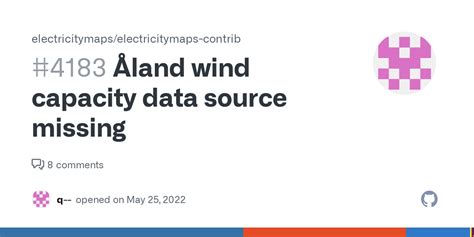 Åland Wind Capacity Data Source Missing · Issue 4183 · Electricitymaps
