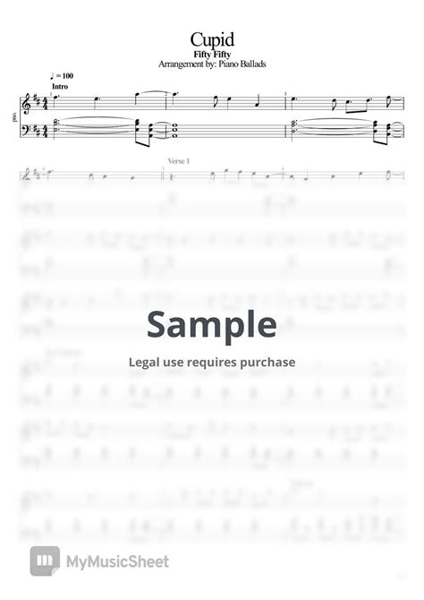 Fifty Fifty Cupid Sheets By Piano Ballads