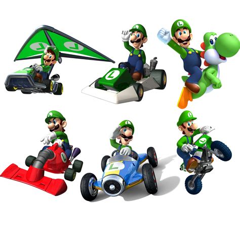 Super Mario Png Bundle Mario Kart Png Clipart Set Luigi Png Luigi