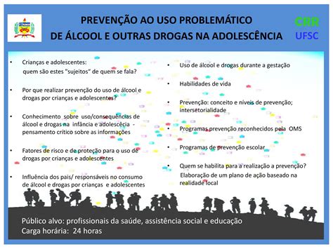 Crr Ufsc Prevenção Ao Uso Problemático De Álcool E Outras Drogas Na