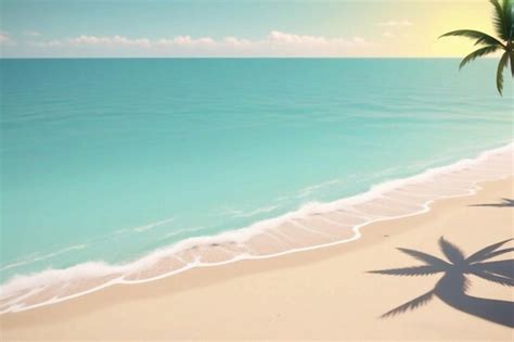 Premium Photo Create A Animate Beach For A On Color Background