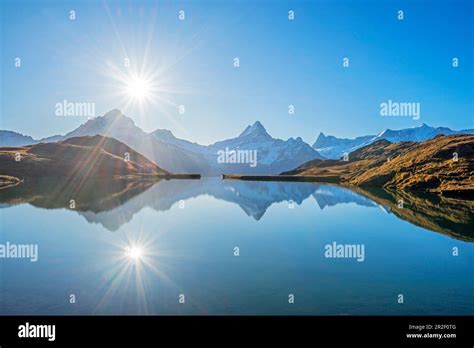 Sunrise At Bachalpsee With Wetterhorn Schreckhorn Finsteraarhorn And
