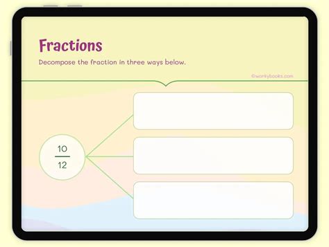 Decompose Fractions Worksheet 4nfb3 Workybooks