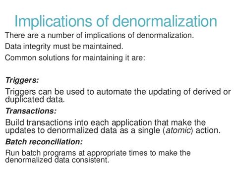 Denormalization