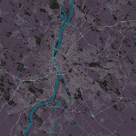 Vektor Stadtplan Von Budapest Ungarn Daten Von Openstreetmap