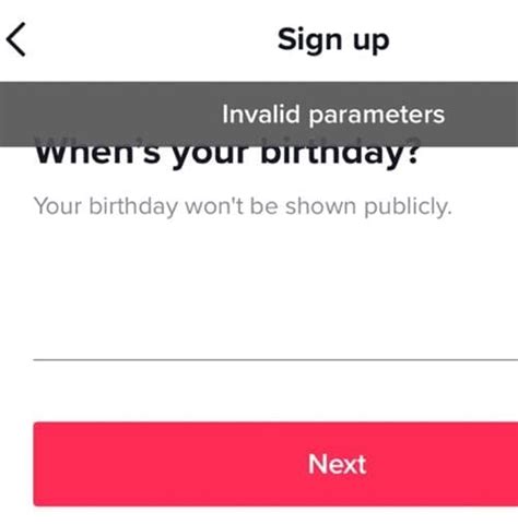 Invalid Parameters On Tiktok How To Fix