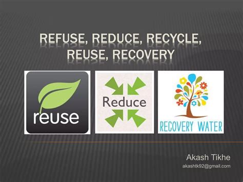 5 R Reduce Reuse Recycle Refuse Recover Pptx
