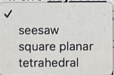 Solved A Model For Xef4 Is Shown In The Chem3d Window Xef4