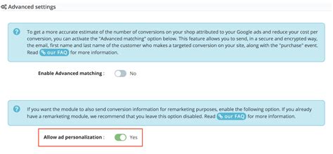 What Is The Option To Allow Ad Personalization