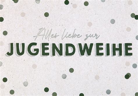 Jugendweihe unverpackt plastikfrei Glückwunschkarte mit Umschlag