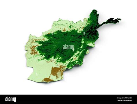 A Topographic Illustration Of An Afghan Map With Tint Shaded