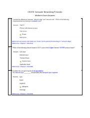 Networking Midterm Answers Pdf CSC Computer Networking Principles Midterm Exam Answers