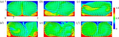 Colour Online Six Snapshots Of The Temperature Field Superimposed Download Scientific Diagram