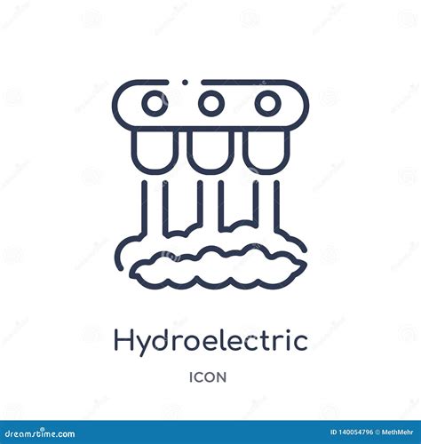 Linear Hydroelectric Power Station Icon From Ecology Outline Collection