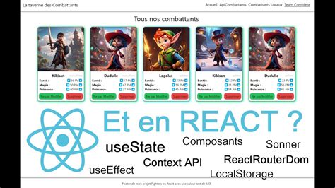 Mise en pratique de React avec explications (useState, useEffect...) - YouTube