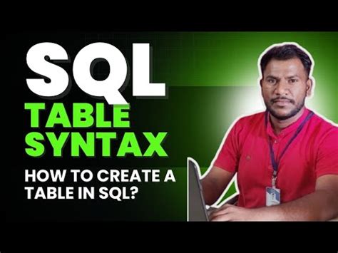 Lec 3 How To Create A Table In SQL Syntax How To Write Queries