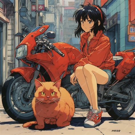 Premium Ai Image Cat Anime Style Feeling Tshirt Style Design