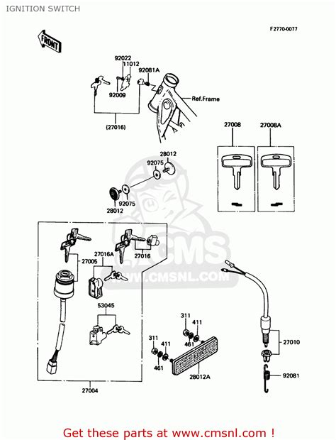 270051054 Switch Assy Ignition Kawasaki Buy The 27005 1054 At Cmsnl