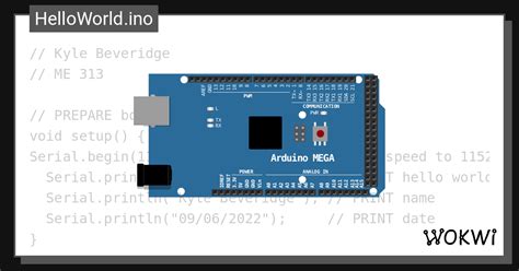 HelloWorld Ino Wokwi ESP STM Arduino Simulator