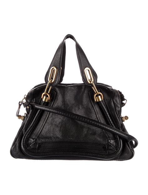 Chloé Leather Shoulder Bag Black Shoulder Bags Handbags Chl229897