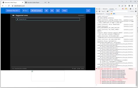 Genesis Cores On Emscripten Build Are Broken Since V1110 · Issue 15318 · Libretroretroarch