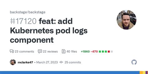 Matthew Clarke On Linkedin Feat Add Kubernetes Pod Logs Component Wip