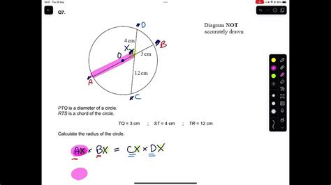 Maths Mathematics Math Gcse Igcse Intersecting Chords Theorem Youtube