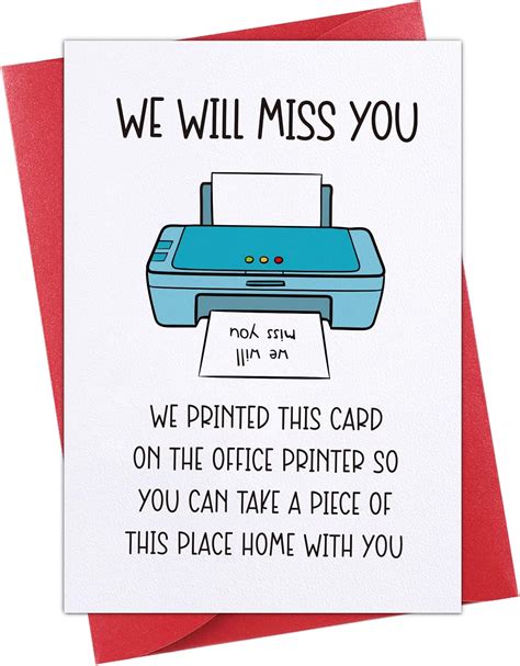 Whatsign Funny Coworker Leaving Ts Card For Women Men We Will Miss