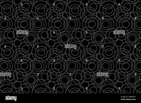 Black Geometrical Circle Pattern Background Seamless Illustration Stock Vector Image And Art Alamy