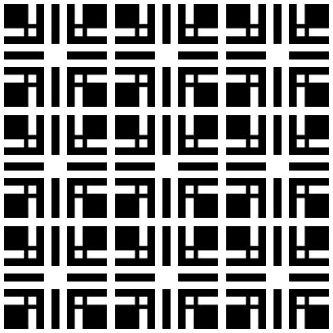 Seamless Square Pattern Abstract Black And White Vector Image