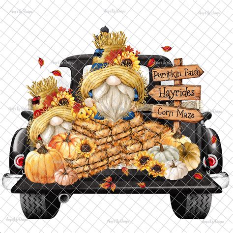 Scarecrow Gnome Png Pumpkins Gnome Images Fall Gnome Gnome Etsy