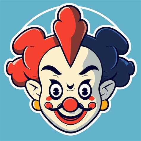Premium Vector Colorful Clown Jocker Hand Drawn Flat Stylish Cartoon