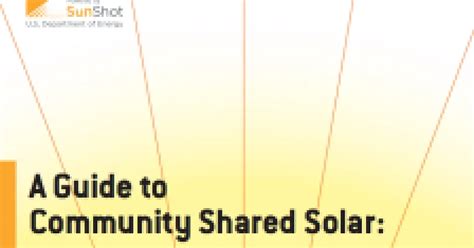 A Guide To Community Shared Solar Utility Private And Nonprofit