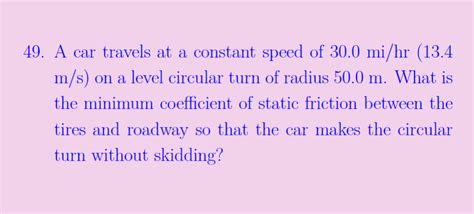 Solved A Car Travels At A Constant Speed Of Ms ﻿on A Level