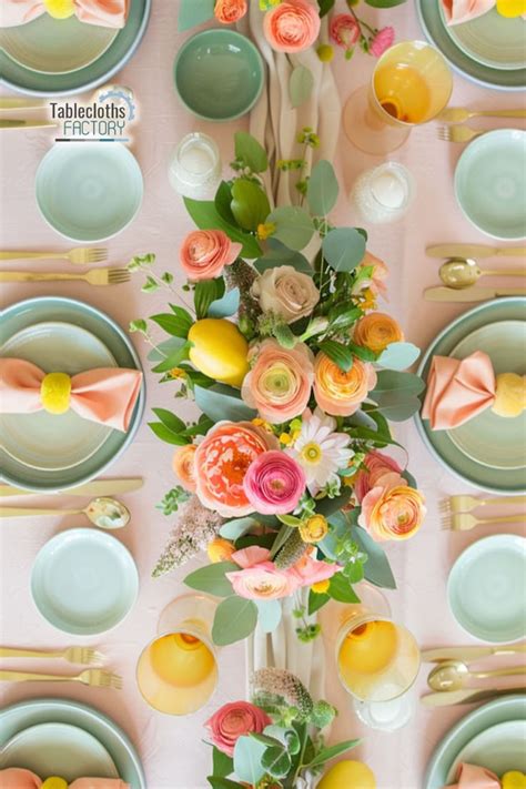 🌸 Elevate Your Spring Table Setting With Tableclothsfactory 🌸 Bridal Shower Inspiration
