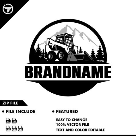 Loader Logo Loader Excavator Logo Template Excavator Equipmen