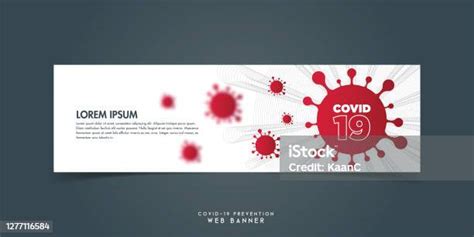 코로나바이러스 코비드19 웹 배너 템플릿 우한 코로나바이러스 발병 인플루엔자 위험한 독감균성 케이스로서 전염병 개념 배너 플랫 스타일 일러스트 스톡 일러스트레이션 0명에