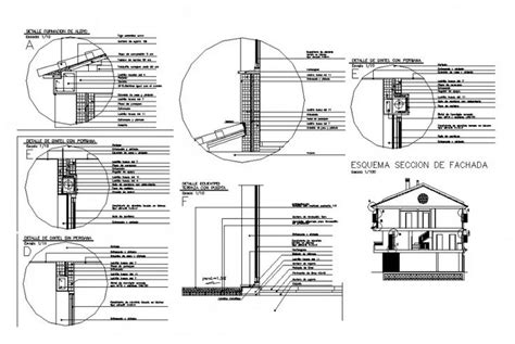 House Main Section Roof Section And Constructive Structure Details Dwg File Cadbull Roof