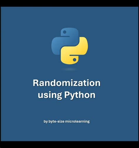 Randomization Using Python Coding Learning Youtube
