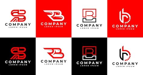 Premium Vector Minimalist Business Line Letter R B Rb Br Logo