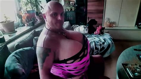 Huge Tits Crossdresser Ties Himself Up And Tortures Herself With Pump