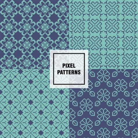 Free Vector Pixel Patterns Collection