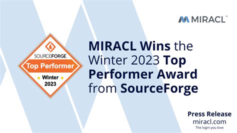 MIRACL Wins The Winter 2023 Top Performer Award From SourceForge