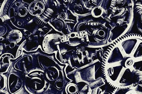 Steampunk 질감 기계 부품 장치 바퀴 Backgroung 스팀 펑크 기어 기어 자동차 부품 오래 된 녹슨 철 체인 스프링